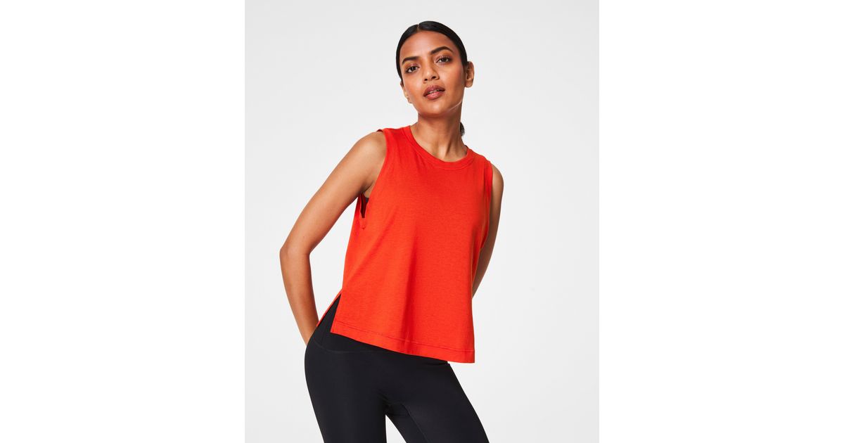 Spanx ® Active Cutout Tank in Red | Lyst