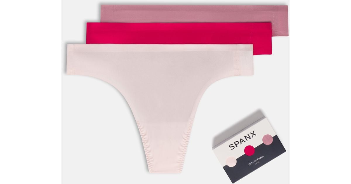 Spanx ® Fit-to-you Thong 3-pack Box in Pink | Lyst