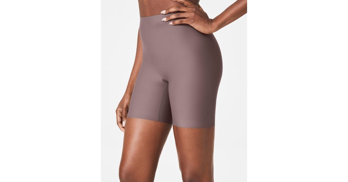 Spanx Supersmoothtm Essential Mid-thigh Short in Purple | Lyst