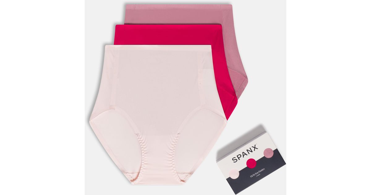 Spanx Smoothtm Fit-to-you Brief 3-pack Box in Pink | Lyst