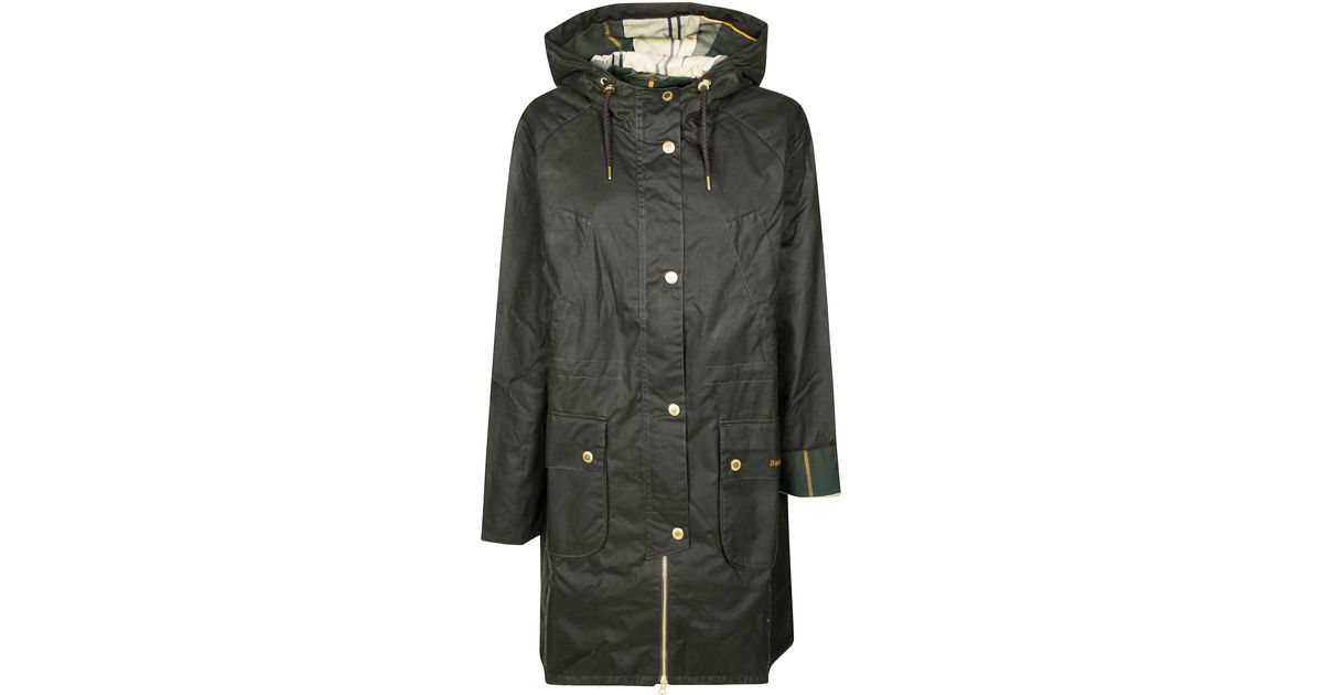 Barbour Marcy Wax Parka Aw25 Wax Cot Outw in Black | Lyst