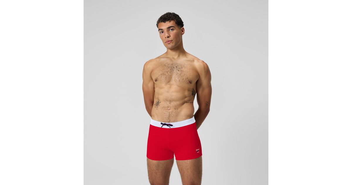 Speedo Jetstream Solid Square Leg in Red for Men | Lyst UK