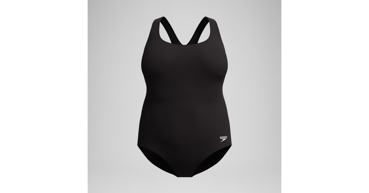Speedo Moderate Ultraback Plus One Piece in Black | Lyst
