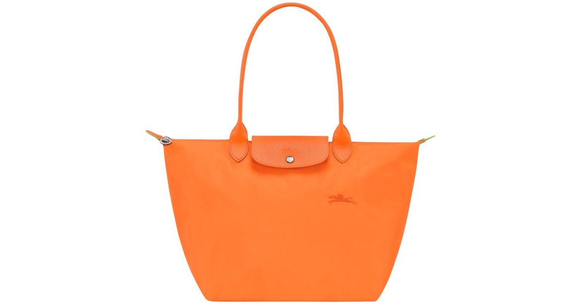 Longchamp `Le Pliage` Large Tote Bag in Orange | Lyst