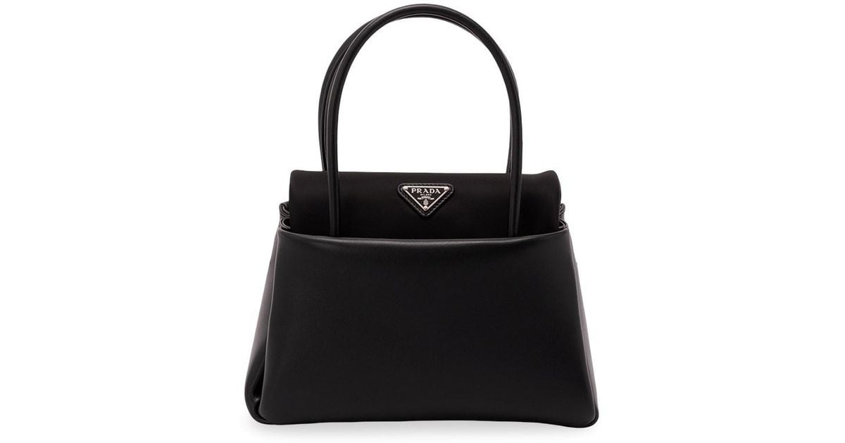Prada Leather Handbag in Black | Lyst UK