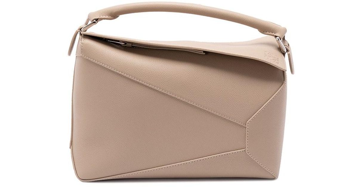Loewe 'Puzzle Edge' Medium Bag in Natural | Lyst UK