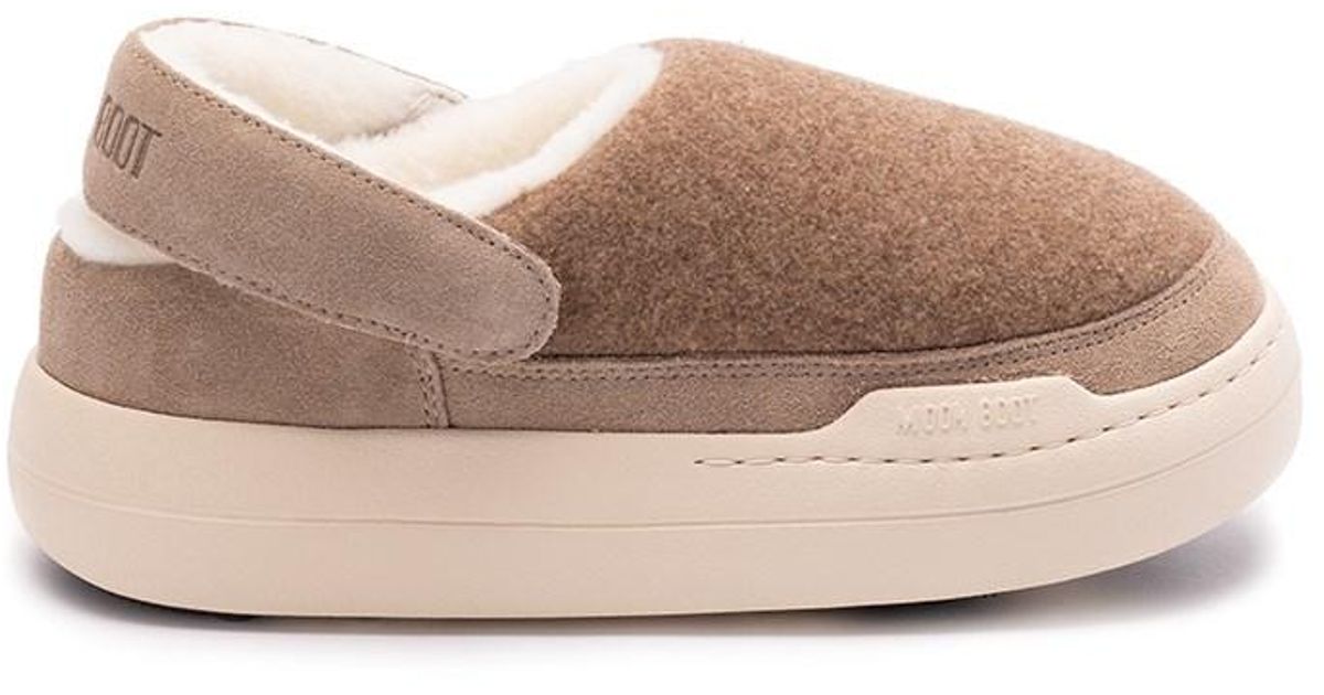 Moon Boot `Park Clog Felt` Clogs in Pink | Lyst