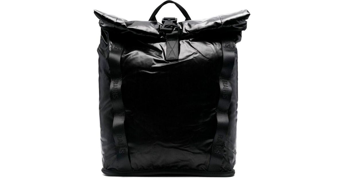Rains `Sibu` Mini Rolltop Rucksack in Black for Men | Lyst UK