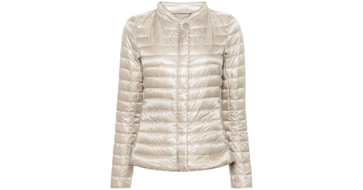 Herno 'Elena' Padded Jacket in Natural | Lyst UK