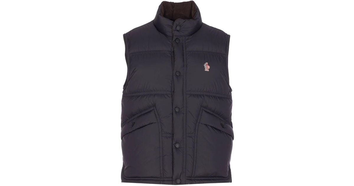 Moncler 'Aul' Vest in Blue for Men | Lyst