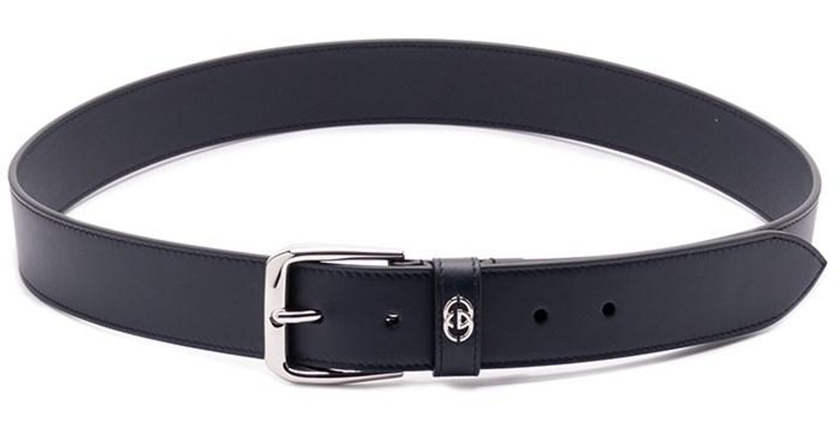 Gucci Belt With 'Interlocking G' Detail in Blue for Men | Lyst
