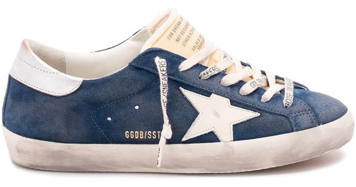 Golden Goose 'Super-Star' Sneakers in Blue for Men | Lyst UK