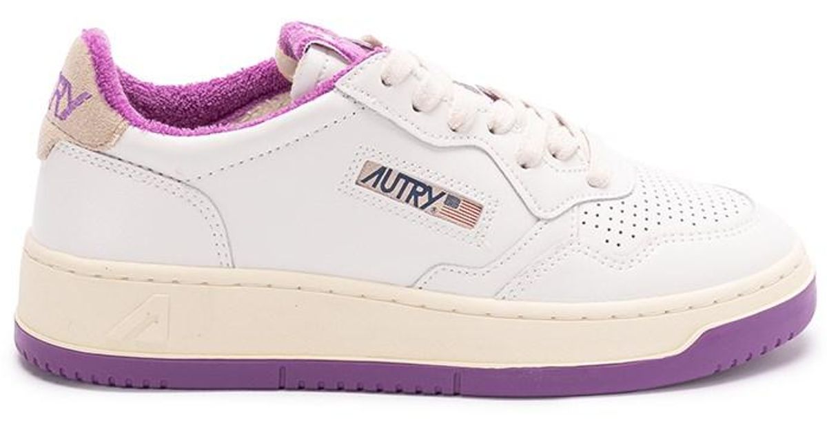 Autry 'Medalist' Low-Top Sneakers in Pink | Lyst