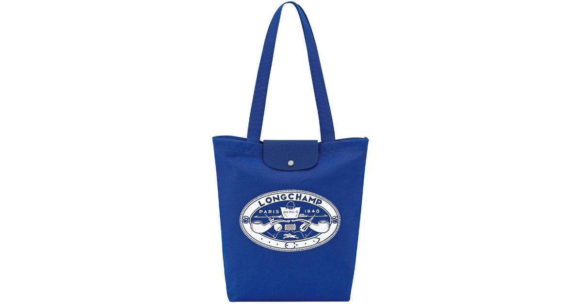Longchamp 'Le Pliage X Constantin' Medium Tote Bag in Blue | Lyst