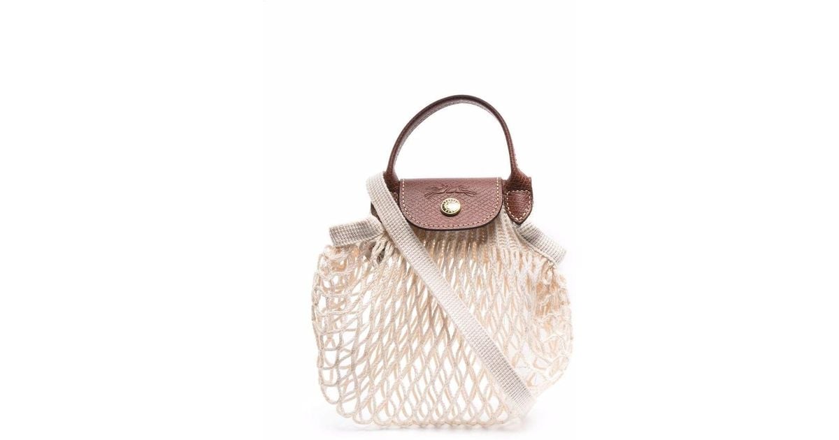 Longchamp 'Le Pliage Filet' Extra Small Mesh Bag in Pink | Lyst