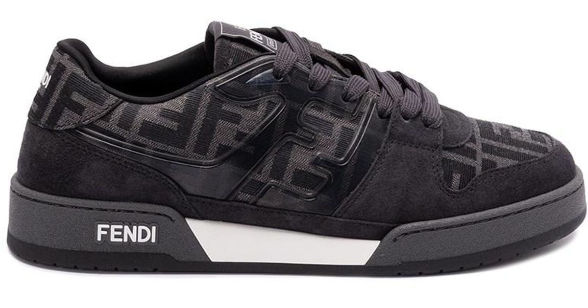 Fendi `Match Cross` Sneakers in Black for Men | Lyst