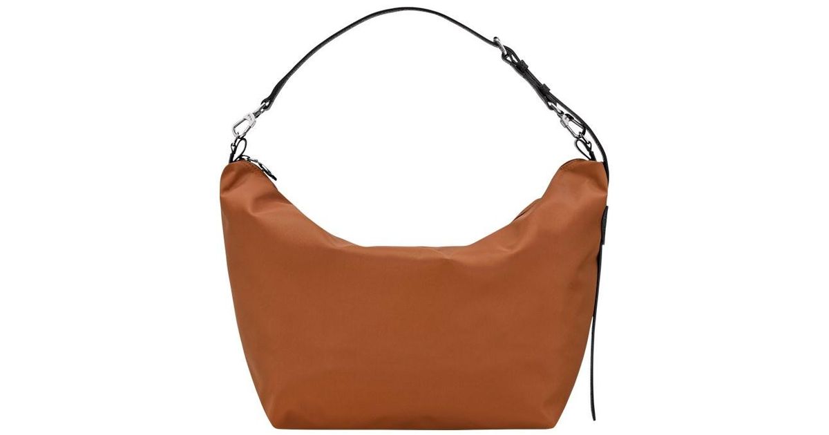 Longchamp Toile' Large Hobo Bag in Brown | Lyst