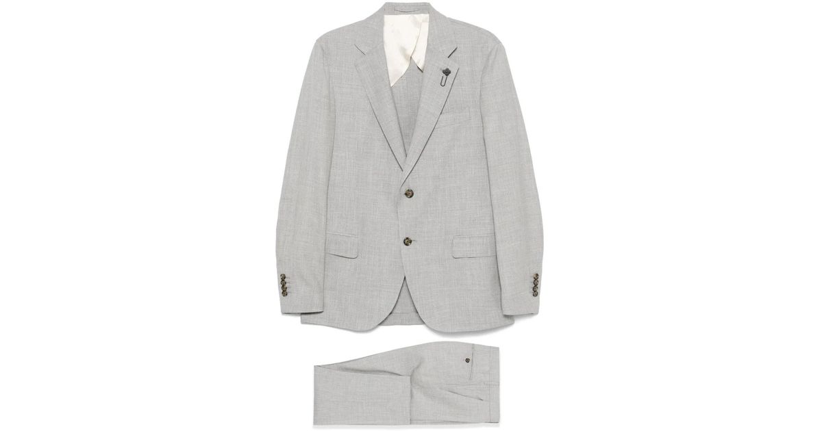 Lardini 'Iconic Drop 7 Reg' Suit in Grey for Men | Lyst UK