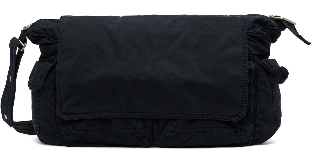 ERL Twill Cargo Bag in Black | Lyst UK