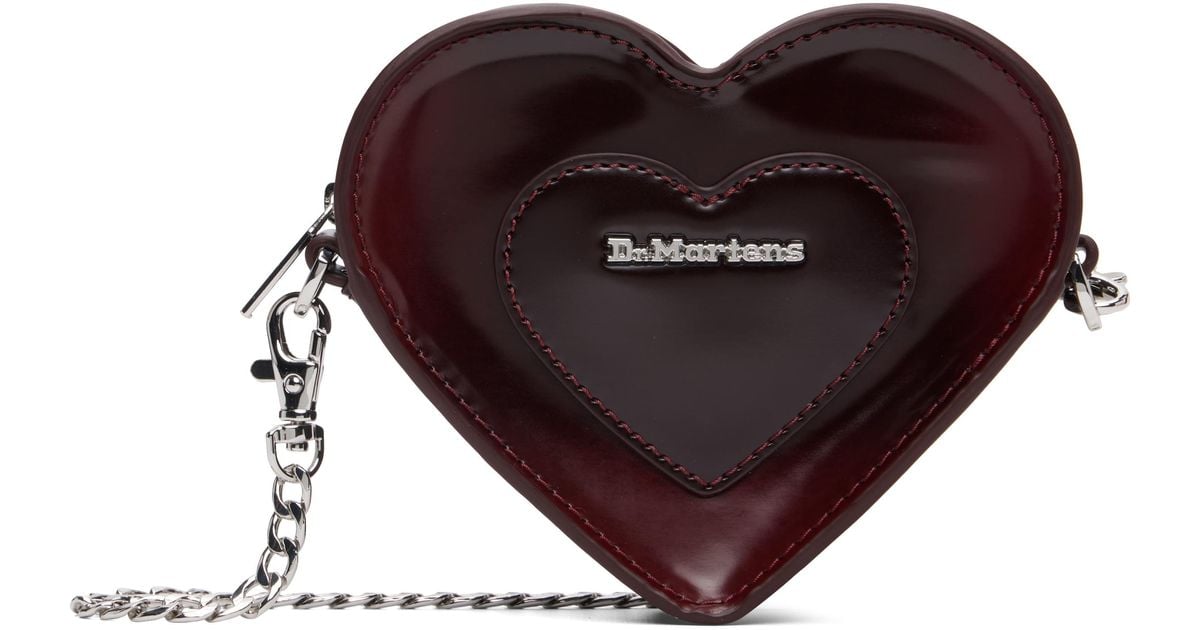 Dr. Martens Burgundy Mini Heart Bag in Black | Lyst