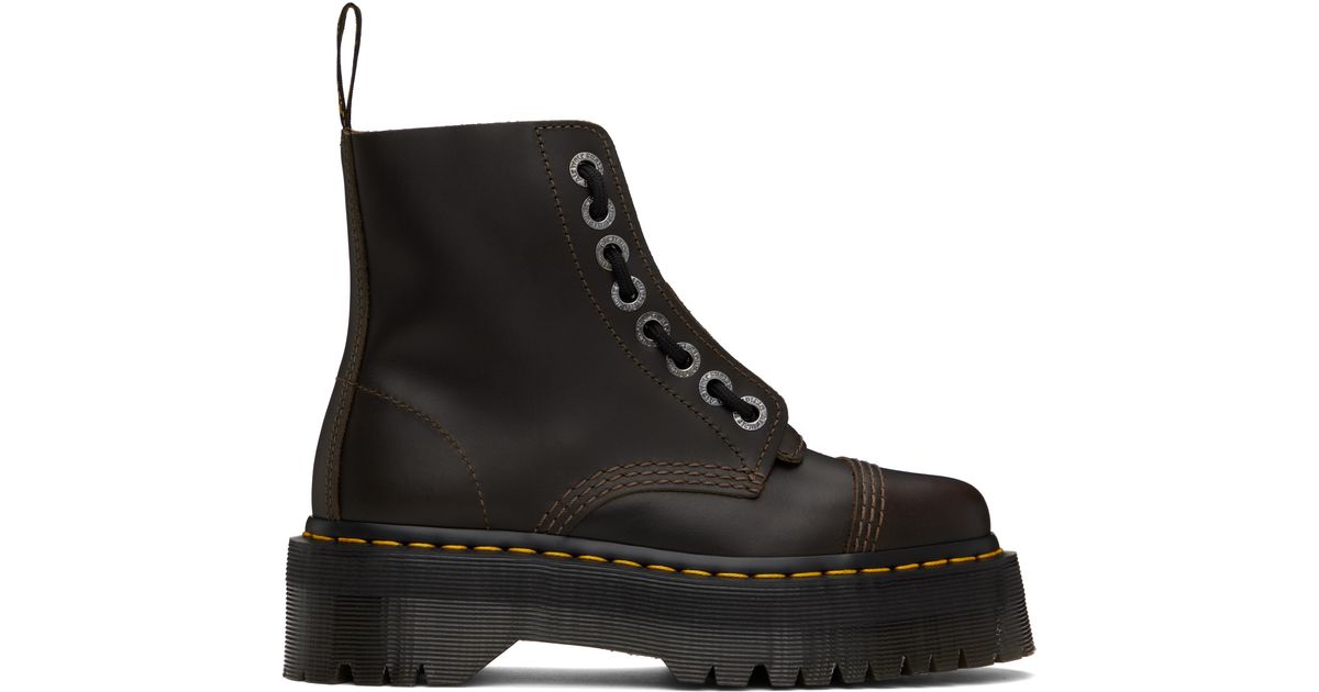 Dr. Martens Sinclair Leather Platform Boots in Black | Lyst