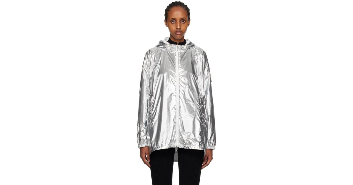 Moncler Silver Jubba Reversible Jacket in White | Lyst