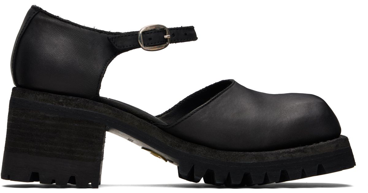 Guidi Soft Horse Mary Jane Loafers in Black | Lyst
