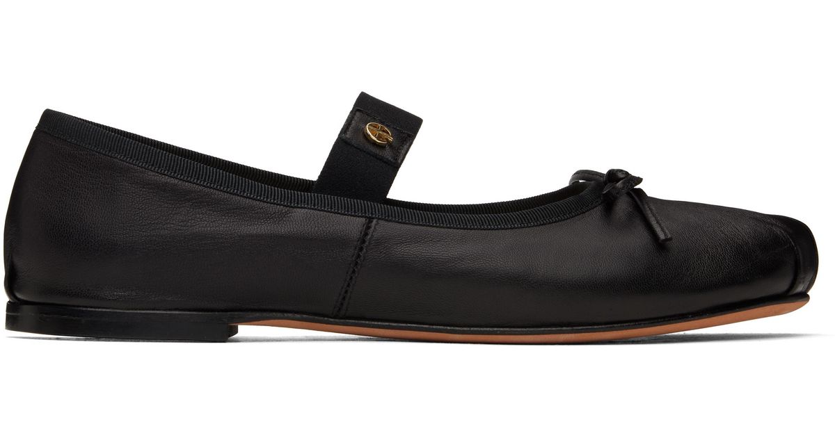 Anine Bing Jolie Ballerina Flats in Black | Lyst
