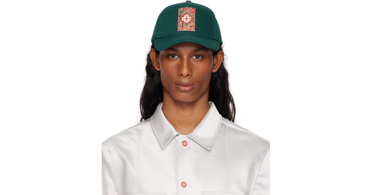 CASABLANCA Gothic Logo Cap in White for Men | Lyst