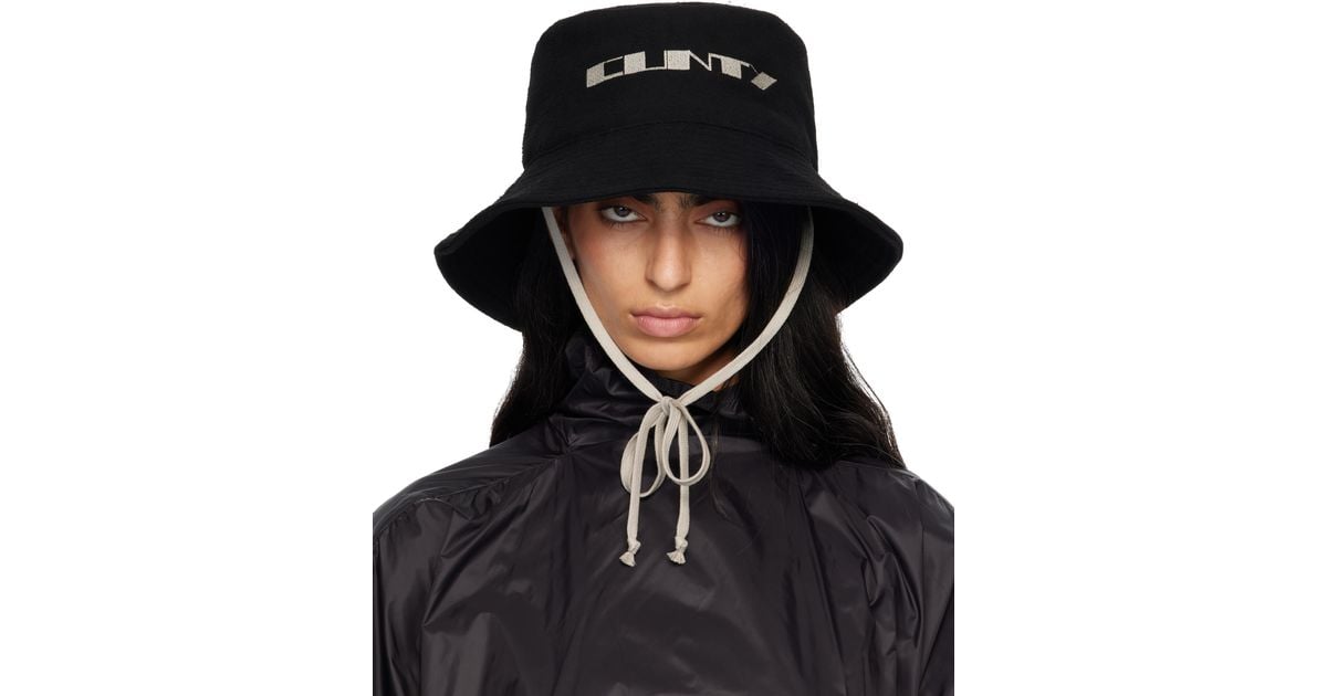 Rick Owens Concordians Gilligan Bucket Hat in Black | Lyst