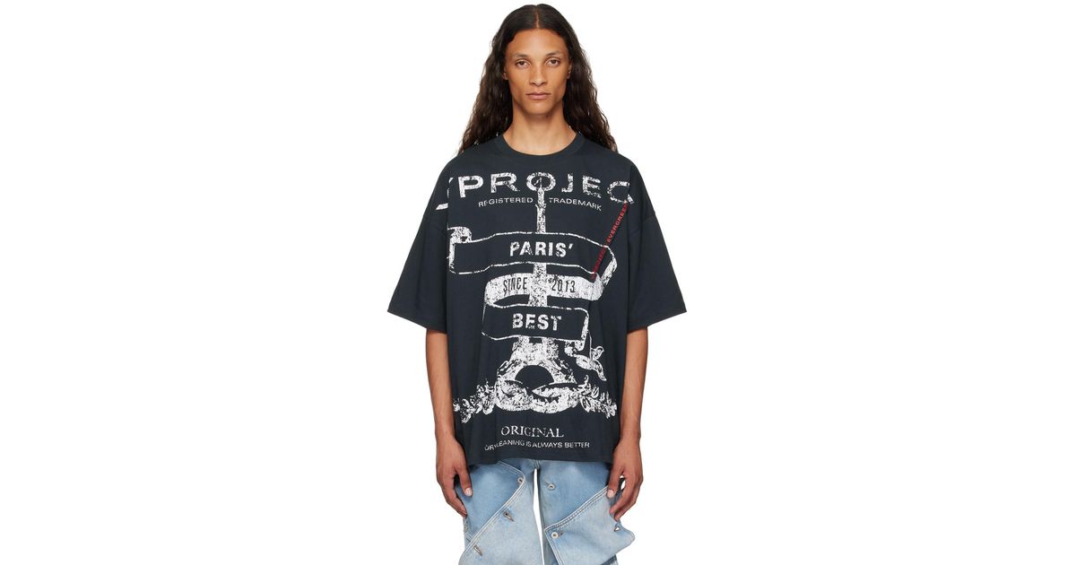 Y. Project Paris' Best' Pinched T-Shirt in Black for Men | Lyst Y. Project Paris' Best' Pinched T-Shirt in Black for Men | Lyst