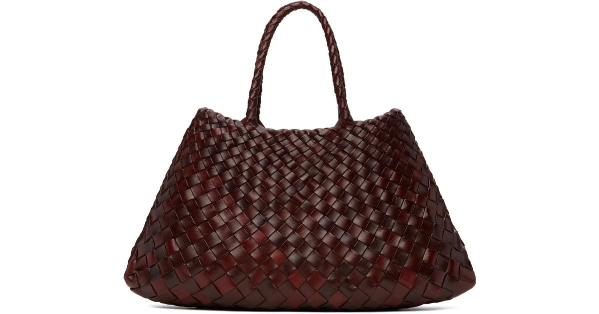 Dragon Diffusion Burgundy Santa Croce Small Tote in Brown | Lyst