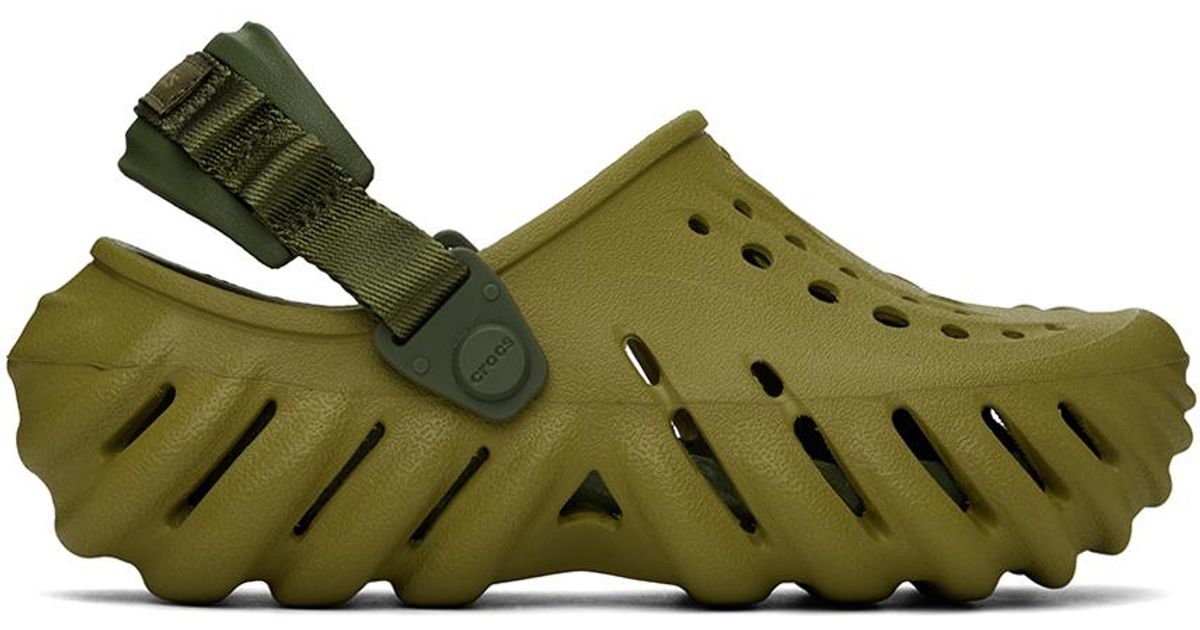 Crocs™ Khaki Echo Clogs in Green for Men | Lyst