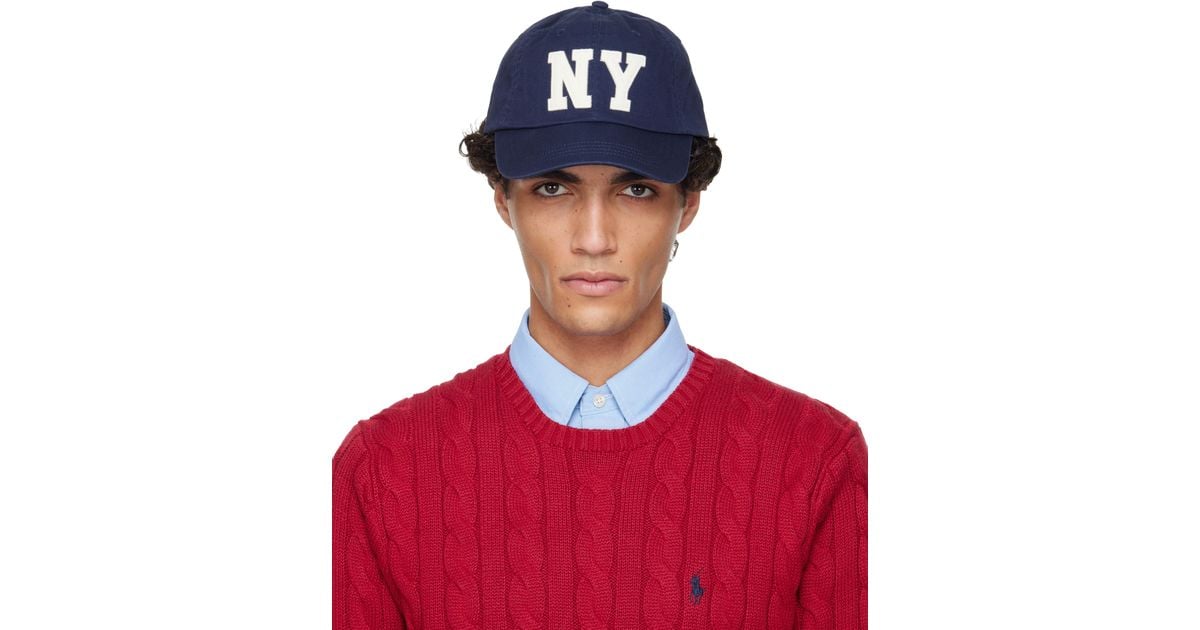 Polo Ralph Lauren Ny Patch Twill Ball Cap in Red for Men | Lyst UK