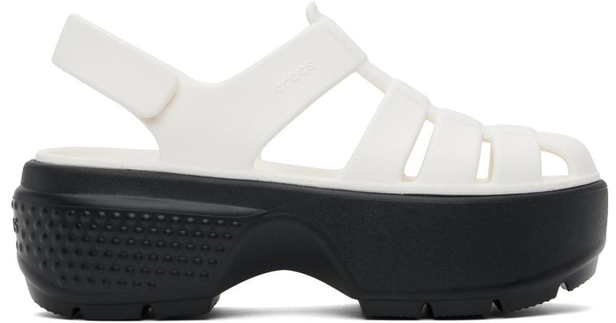 Crocs™ Stomp Fisherman Sandals in Black | Lyst