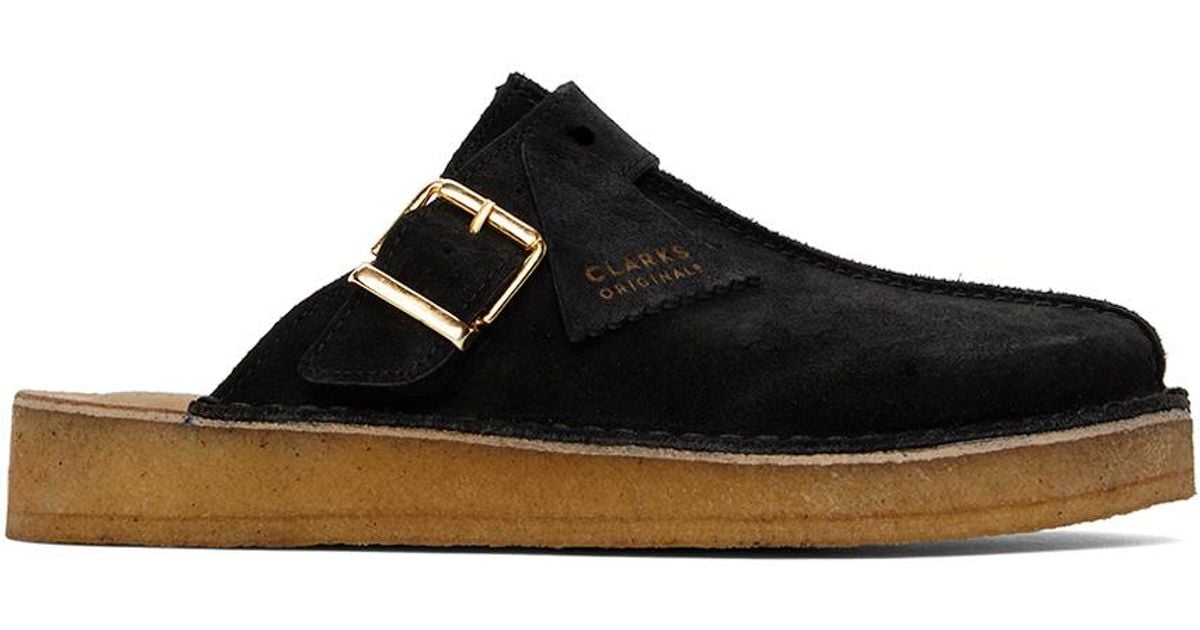 Clarks Trek Mules in Black for Men | Lyst