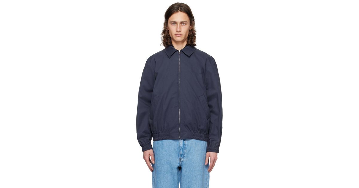 A.P.C. Gilbert Bomber Jacket in Blue for Men | Lyst
