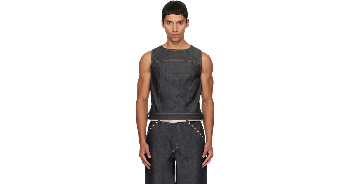 Veneda Carter Ssense Exclusive Boxy Vest in Black for Men | Lyst