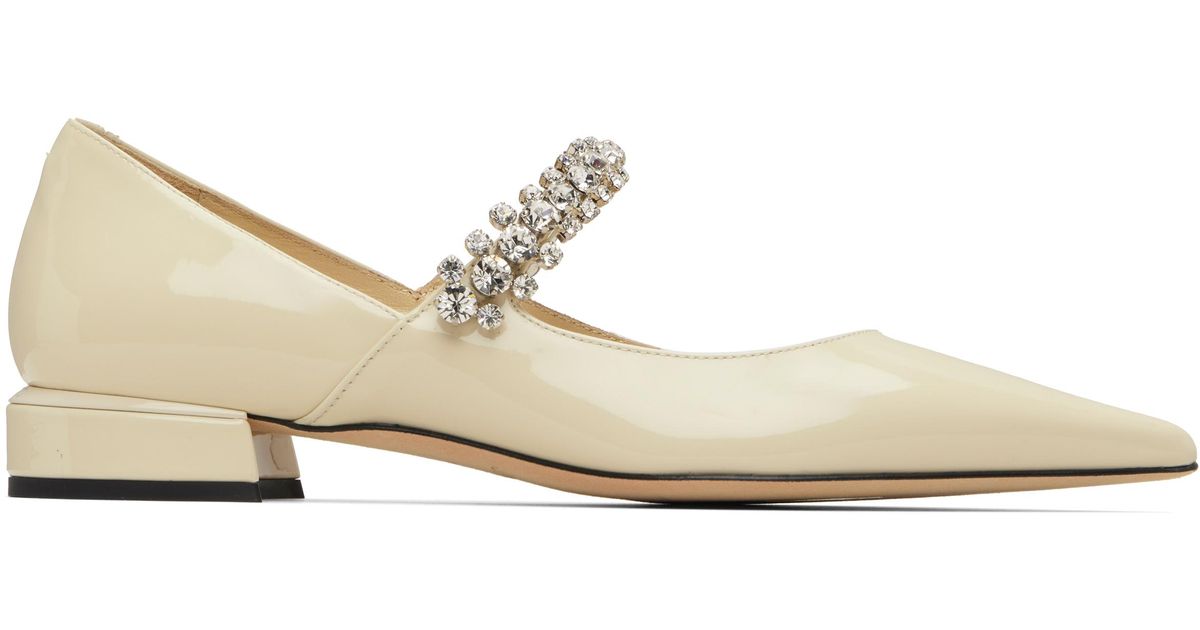 Jimmy Choo Off- Bing Ballerina Flats in Black | Lyst UK