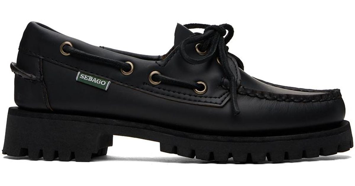 Sebago Ranger Moc Soft Loafers in Black | Lyst