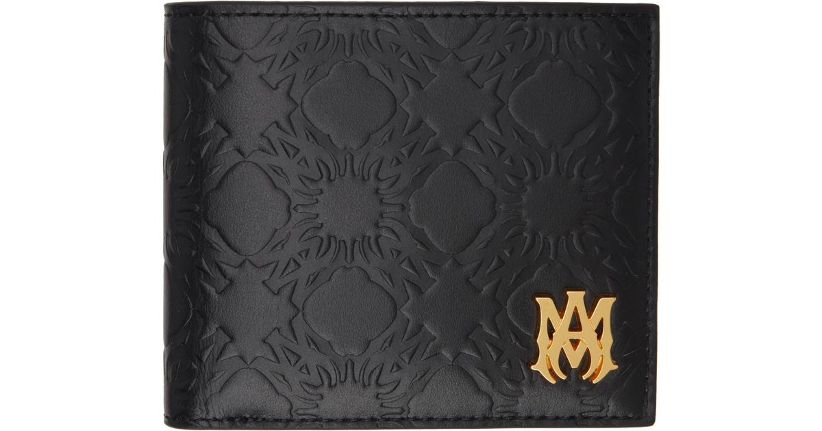 Amiri Ma Quad Leather Bifold Wallet in Black for Men | Lyst