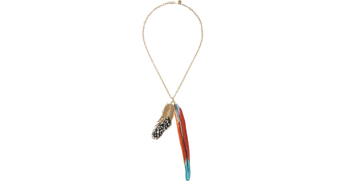 Undercover Feather Necklace in Black | Lyst UK
