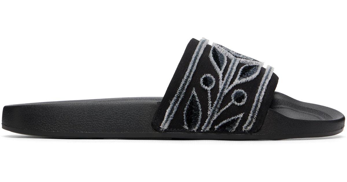 CASABLANCA Flocked Pool Slides in Black for Men | Lyst UK