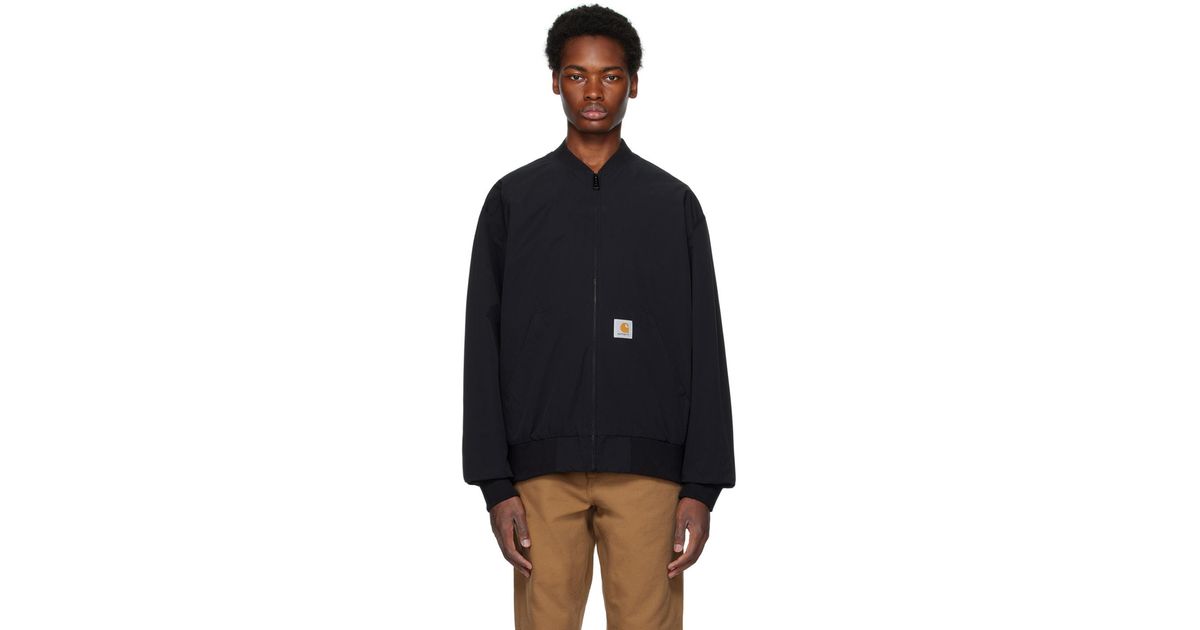 Carhartt Black Water-repellent Bomber Jacket in Blue for Men | Lyst