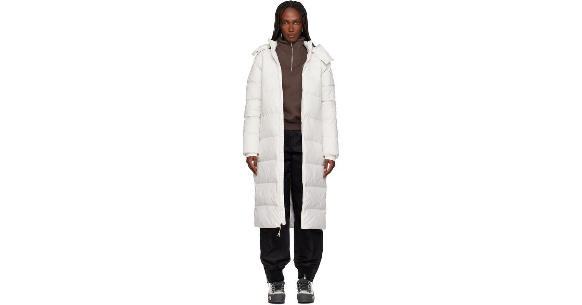 The North Face City Long Hooded Down Coat in Black | Lyst