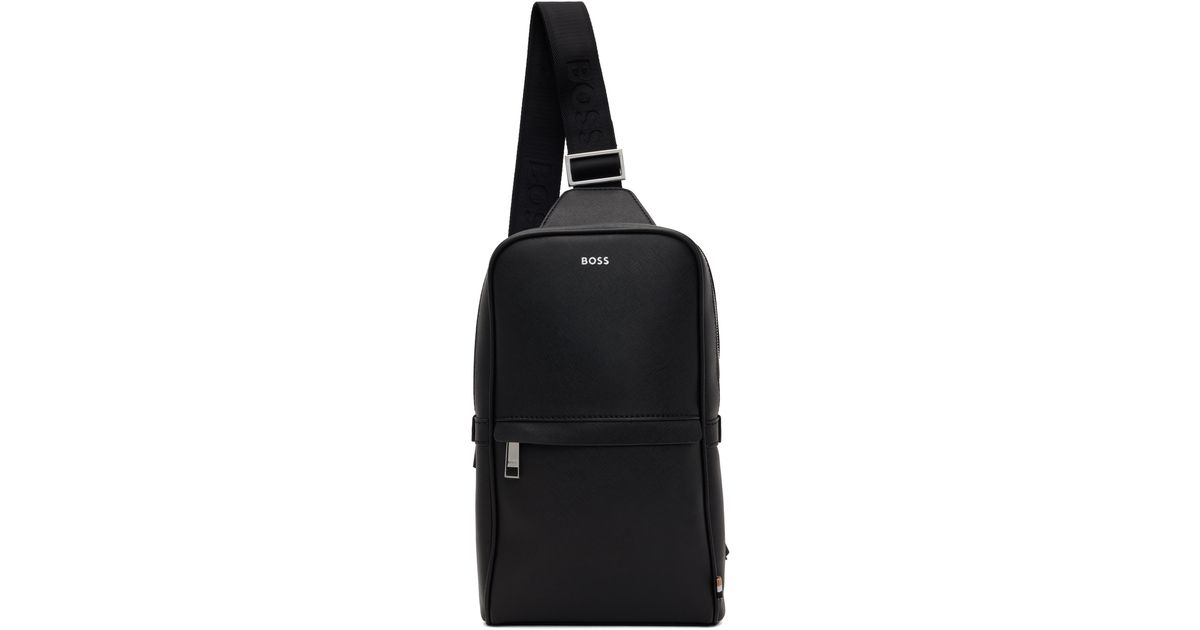 BOSS Monostrap Backpack in Black for Men | Lyst