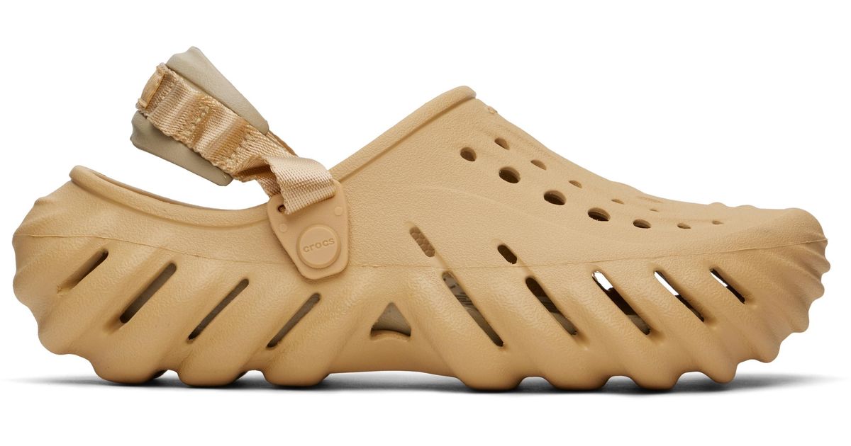 Crocs™ Tan Echo Clogs in Black for Men | Lyst UK