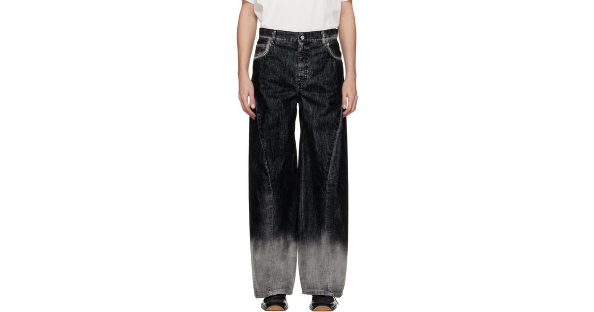 Marni Flocked Denim Twisted Jeans in Black for Men | Lyst UK