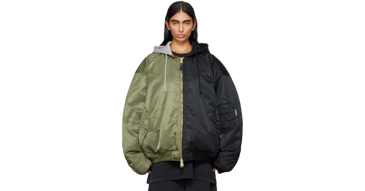 Vetements Khaki & Alpha Industries Edition Split Hooded Reversible ...