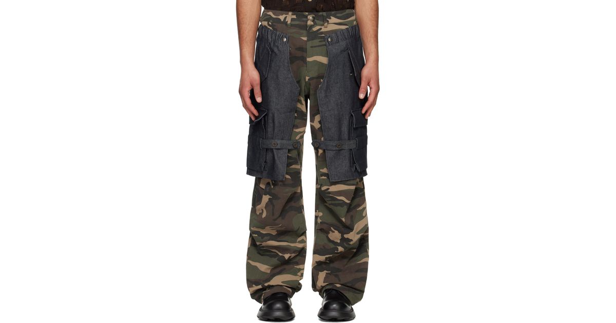 ANDERSSON BELL Ssense Exclusive & Khaki Raptor Layered Cargo Pants in ...